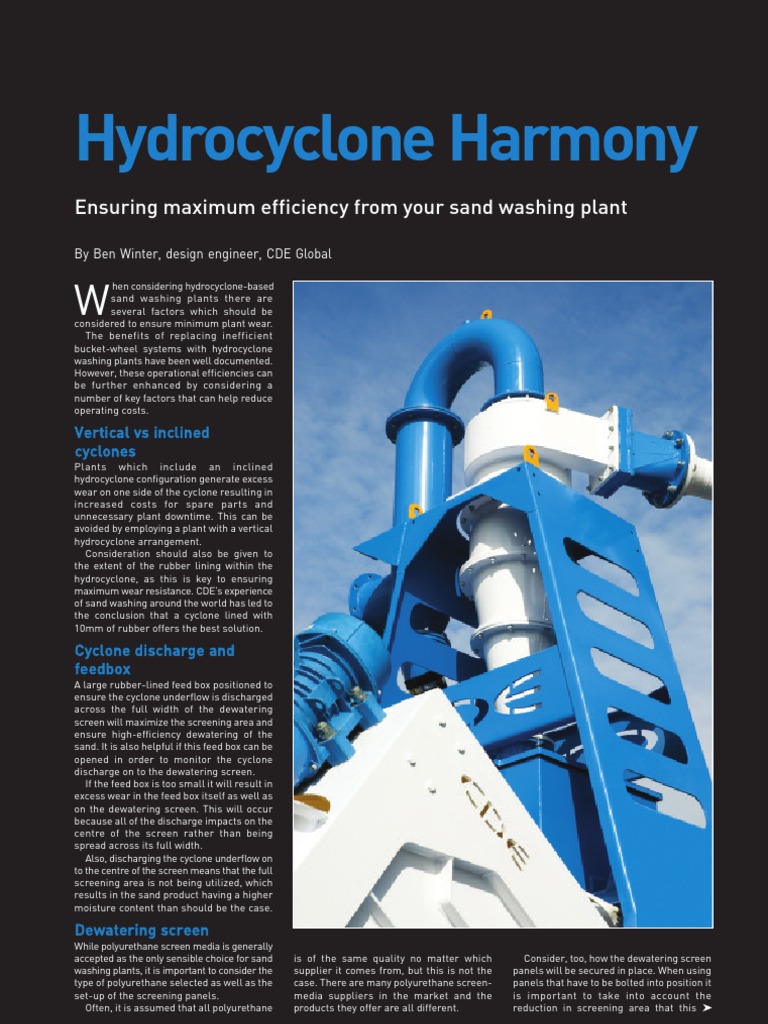 Hydrocyclone Harmony | PDF | Pump | Industries