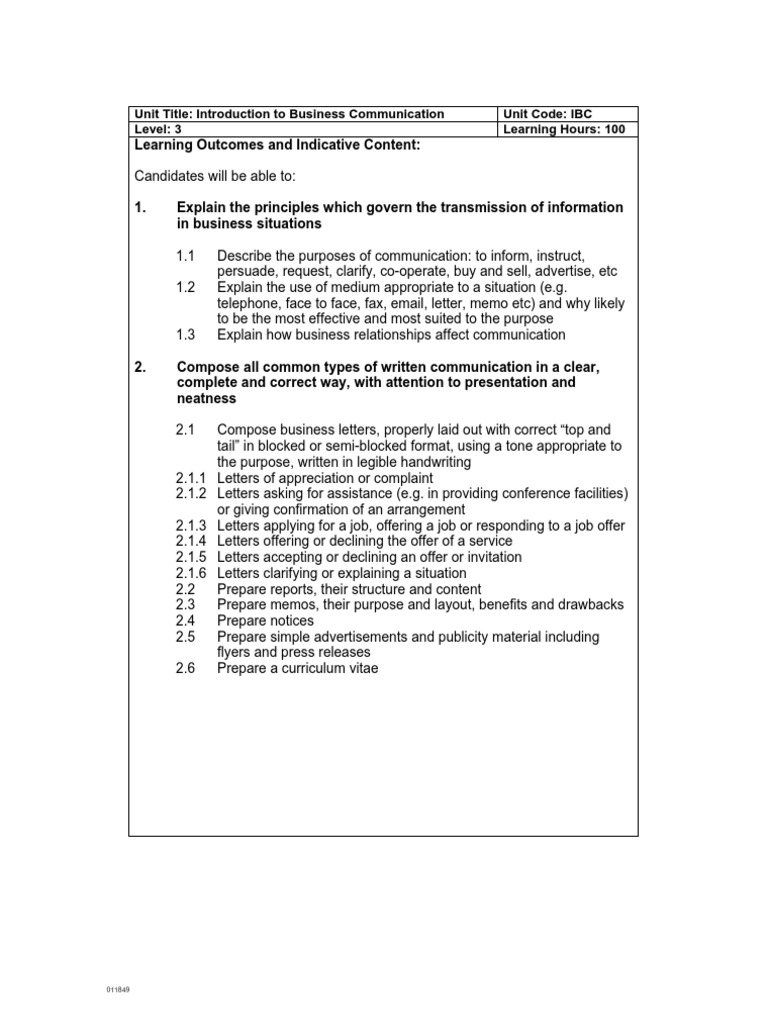 Introduction to Business Communication | PDF | Nonverbal Communication ...