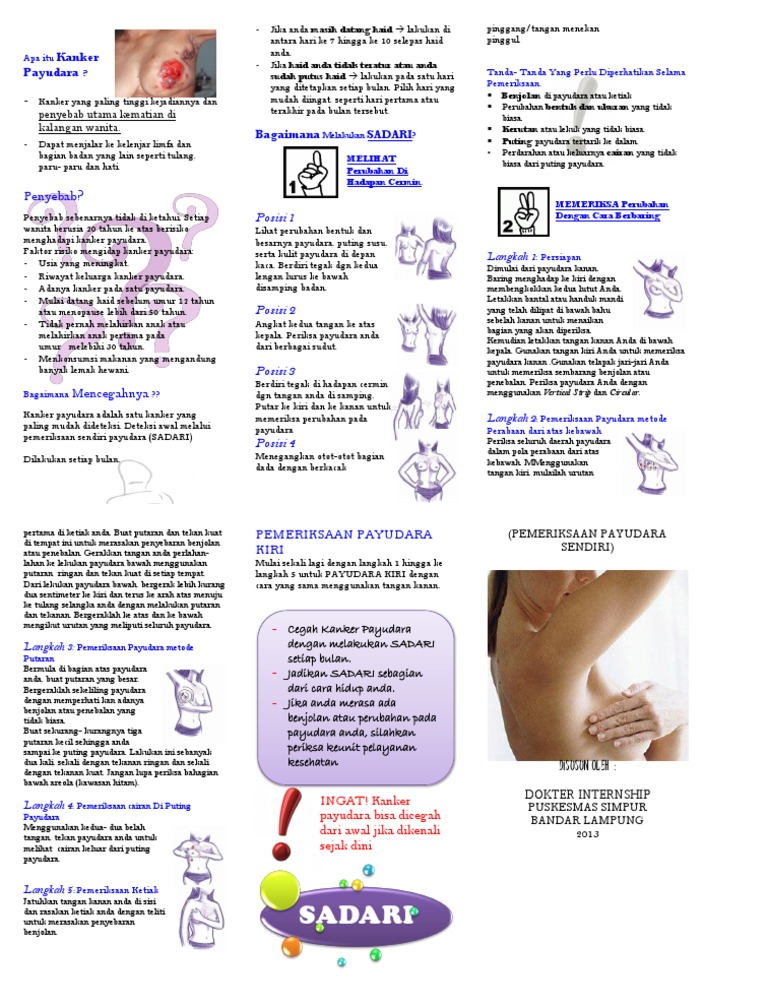 Leaflet Penyuluhan SADARI | PDF