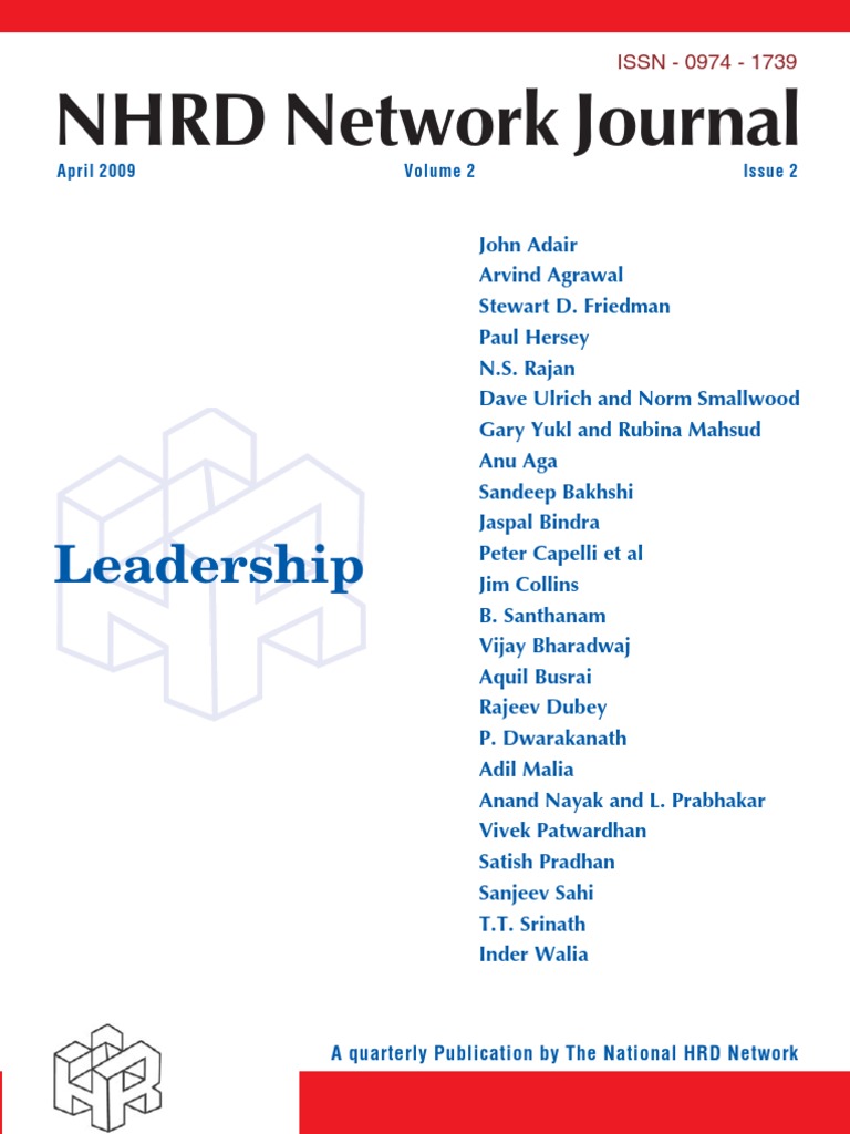 NHRD Apr 2009 | PDF | Self Actualization | Leadership
