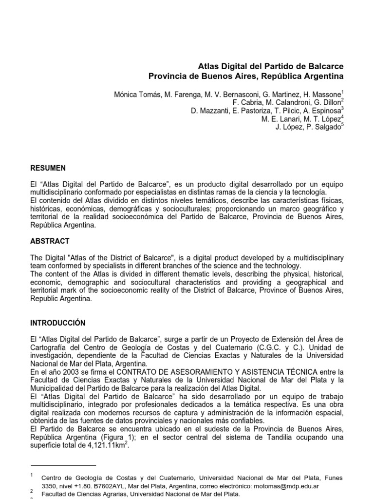 Atlas de Balcarce | PDF | Sistema de información geográfica | Cuenca de ...
