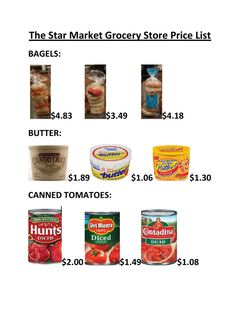 Star Market Grocery Price List | PDF | Cooking, Food & Wine