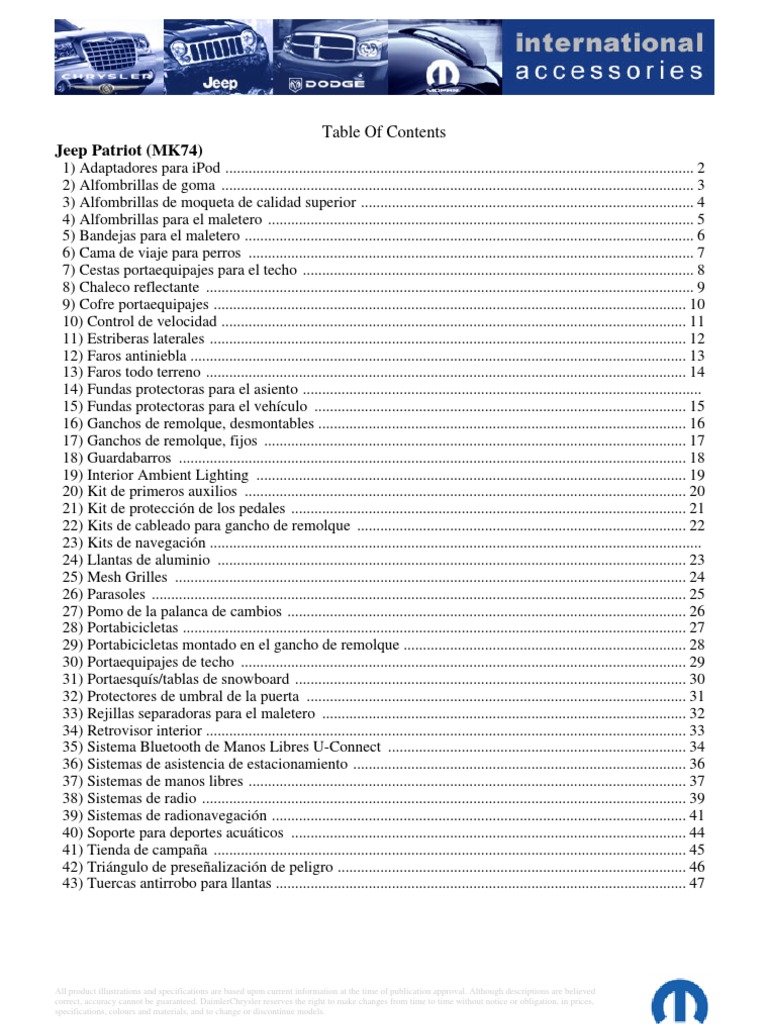 Jeep Patriot | PDF | Remolque (Vehículo) | Vehículos