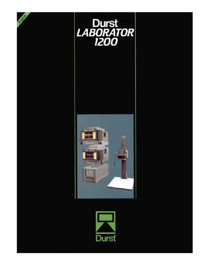 Durst Laborator 1200 Manual Eng | PDF | Equipment | Imaging