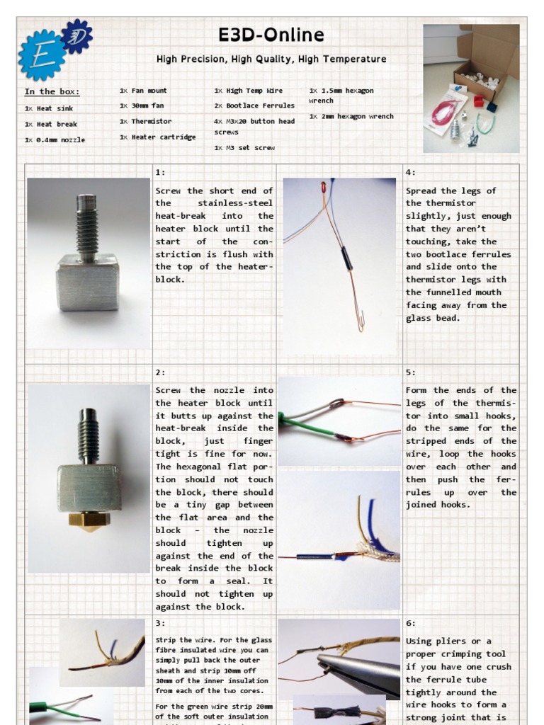E3D-V5 Assembly Manual | PDF | Heat Transfer | Mechanical Engineering