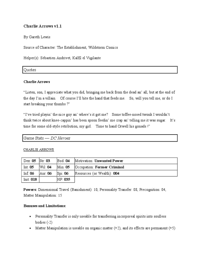 Charlie Arrows v1 | PDF | Ammunition | Leisure