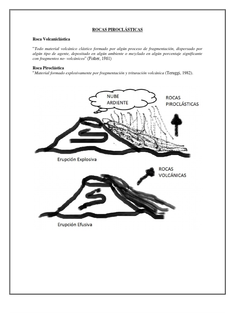 Rocas Piroclásticas y Epiclásticas | PDF | Roca (geología) | Roca clástica