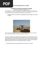 10.method Statement Piling Work | PDF | Deep Foundation | Drilling