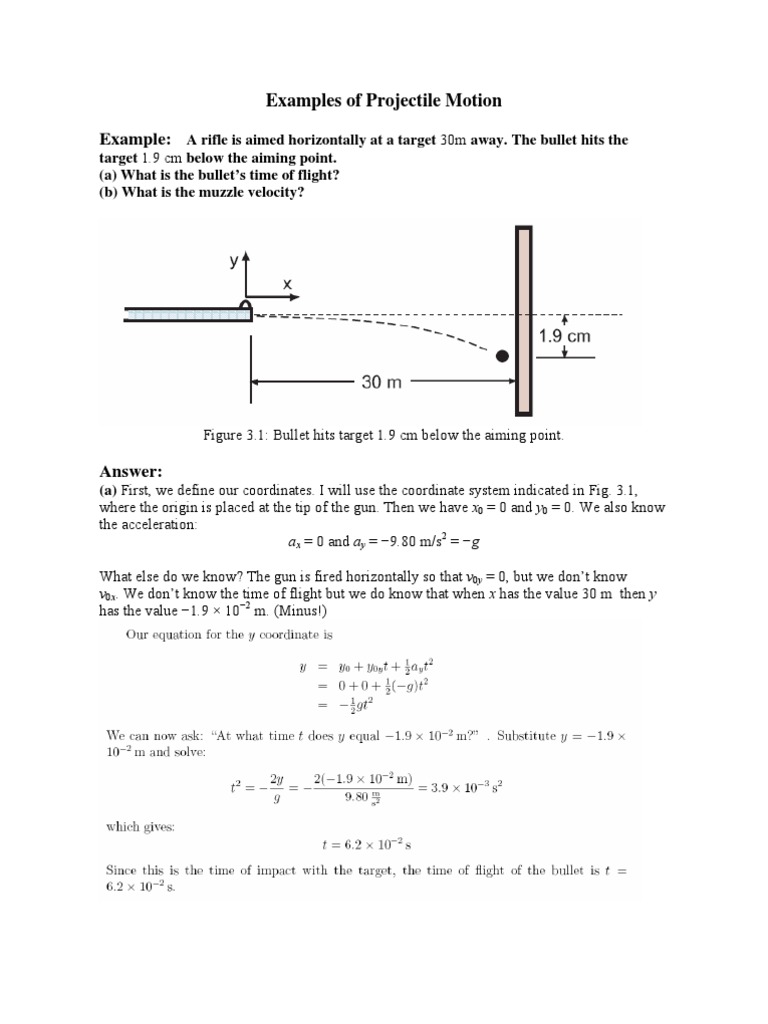 Projectile Motion | PDF | Acceleration | Classical Mechanics