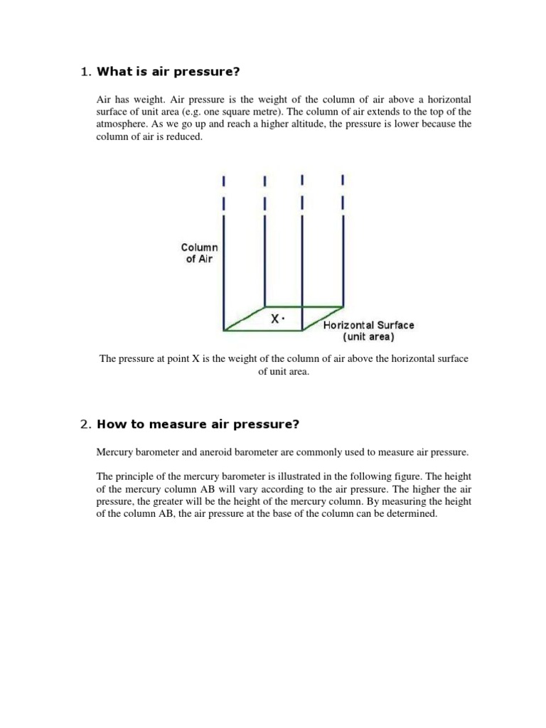 What Is Air Pressure | PDF | Atmospheric Pressure | Pressure