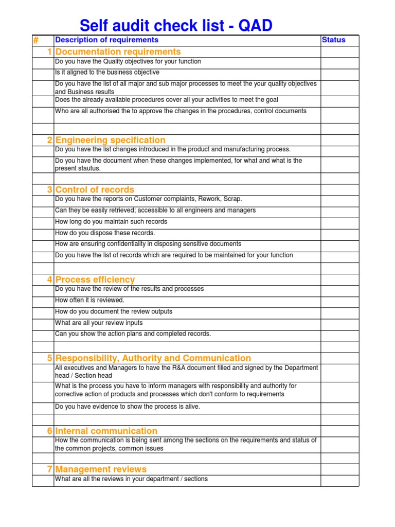 QAD | Audit | Verification And Validation