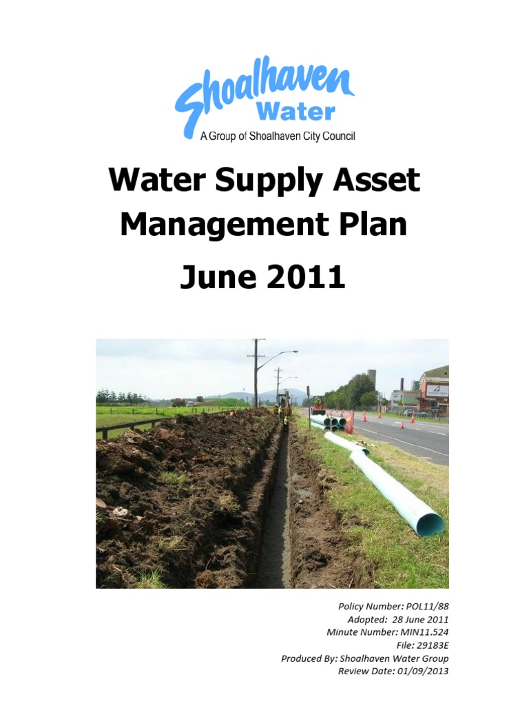Vincentia Water Supply Management Plan | PDF | Water Supply Network | Dam