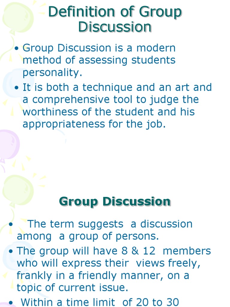 Group Discussion | PDF | Conversation | Leadership