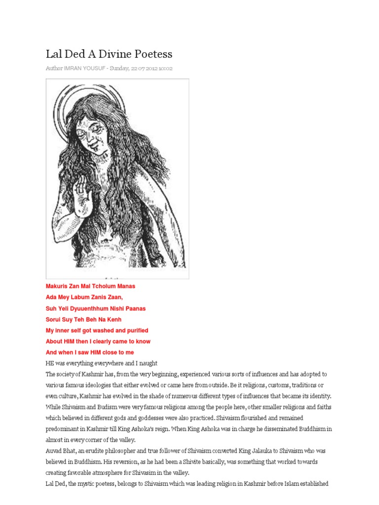Lal Ded A Divine Poetess | PDF | Sufism | Religious Belief And Doctrine