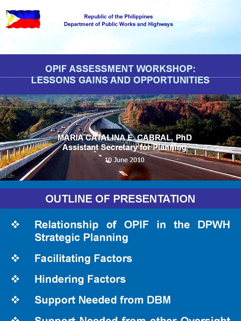 DPWH Opif | PDF | Infrastructure | Governance