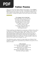 Heartfelt Father's Day Poems | PDF | Poetry