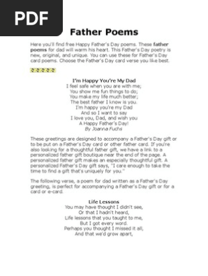 I Love You Dad Poems In Spanish