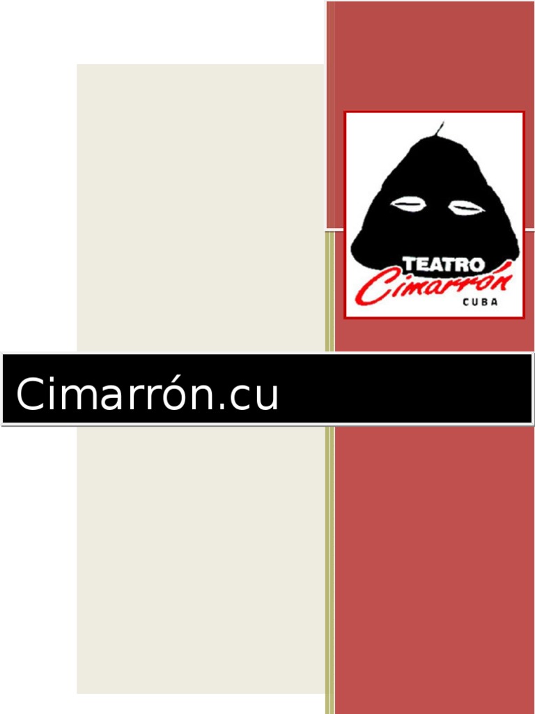 Compaía Teatro Cimarrón Cuba | PDF | Cuba | Teatro