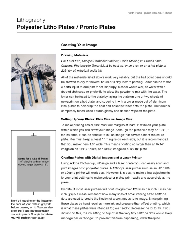 Polyester Plate Lithography | PDF | Printmaking | Lithography