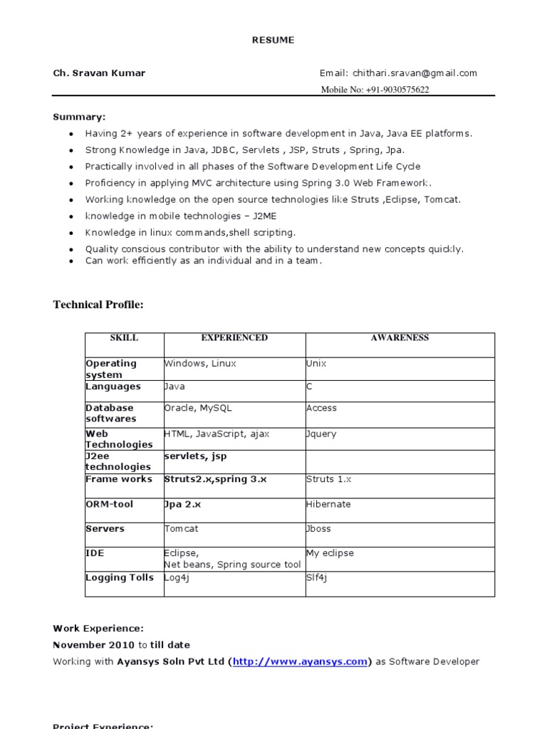CH Sravan Kumar | PDF | Java Server Pages | Java (Programming Language)