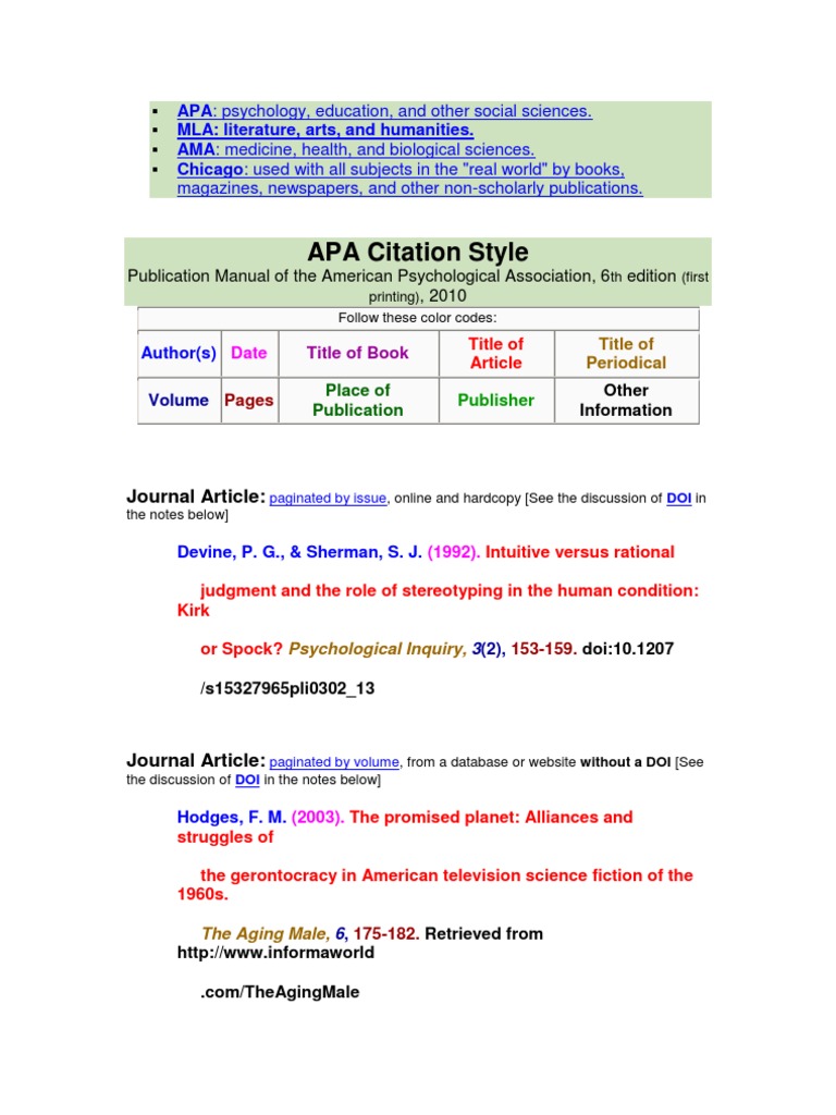 Citation Guide | PDF | Star Trek | James T. Kirk