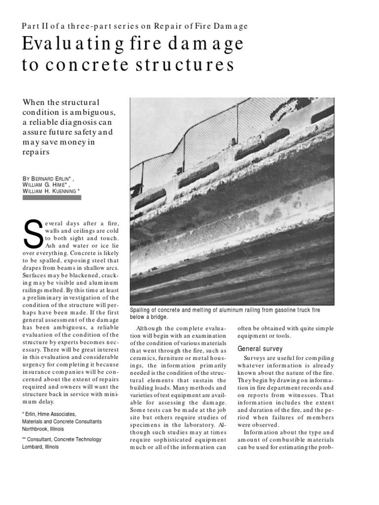 (PAPER) - Evaluating Fire Damage To Concrete Structures - tcm45-343618 ...
