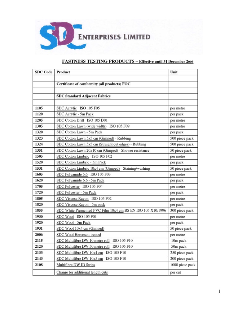 SDC Product List | PDF | Business