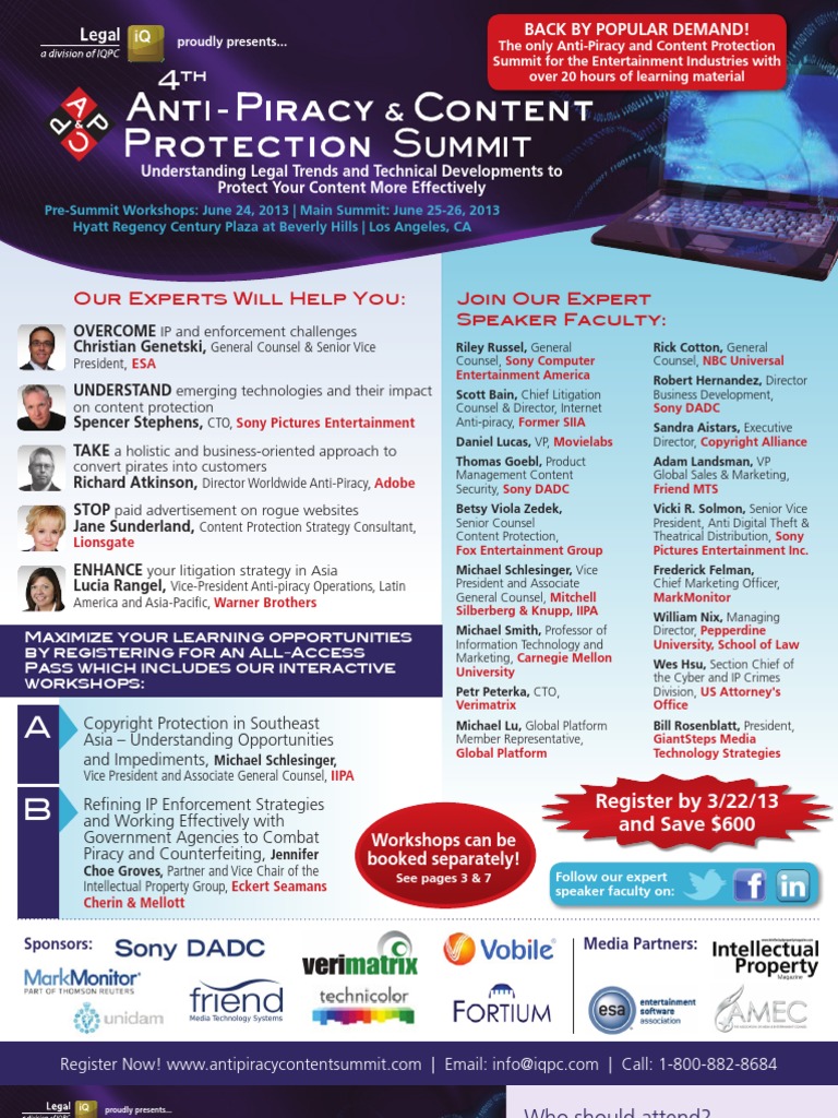 Anti Piracy Brochure | PDF | Copyright Infringement | Intellectual Property