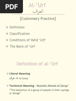 Understanding 'Urf in Islamic Law | PDF | Sharia | Jurisprudence
