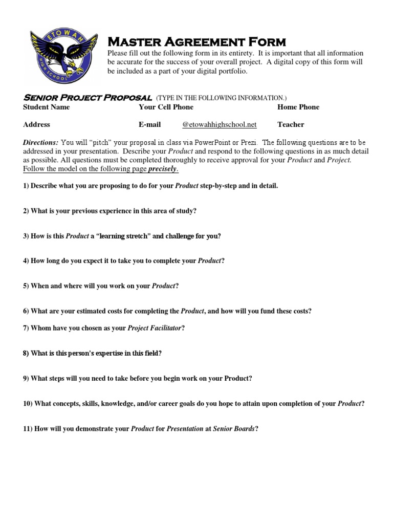 Master Agreement Form 1 | PDF | Facilitator | Legal Guardian
