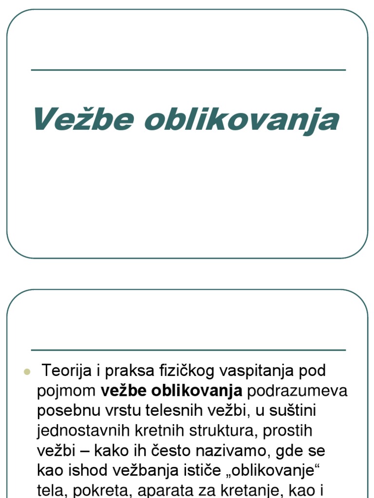 Vezbe Oblikovanja | PDF