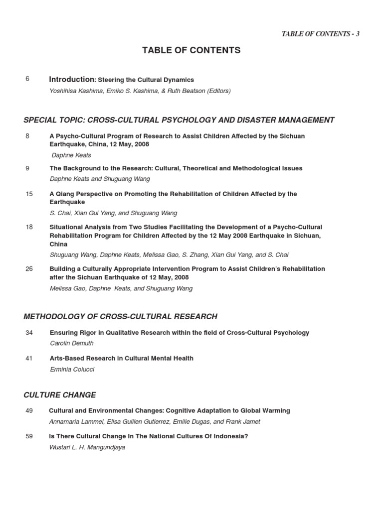 Toc 2 Pdf Psychology Behavioural Sciences
