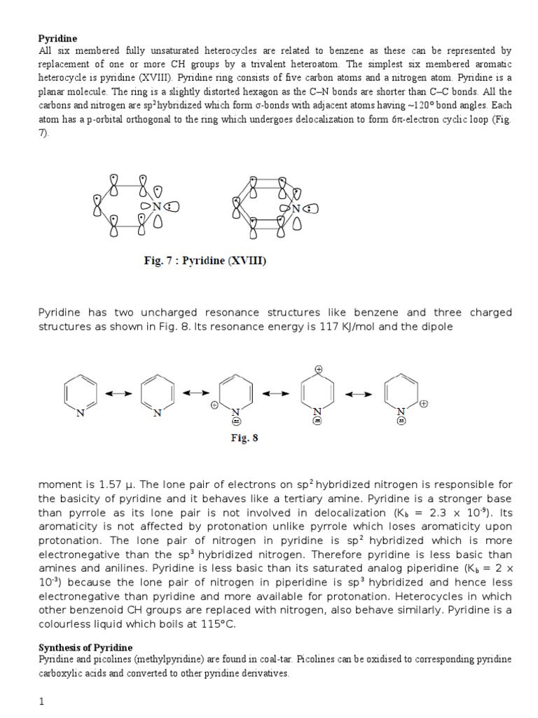 Pyridine | PDF | Pyridine | Aromaticity