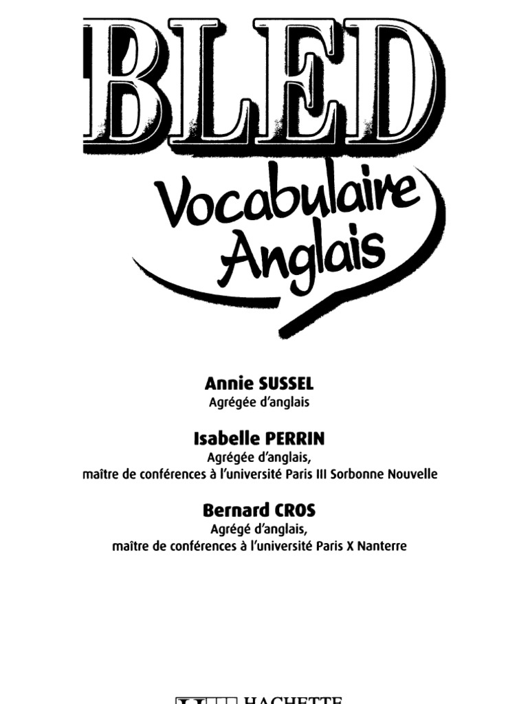 Vocabulaire Anglais | PDF