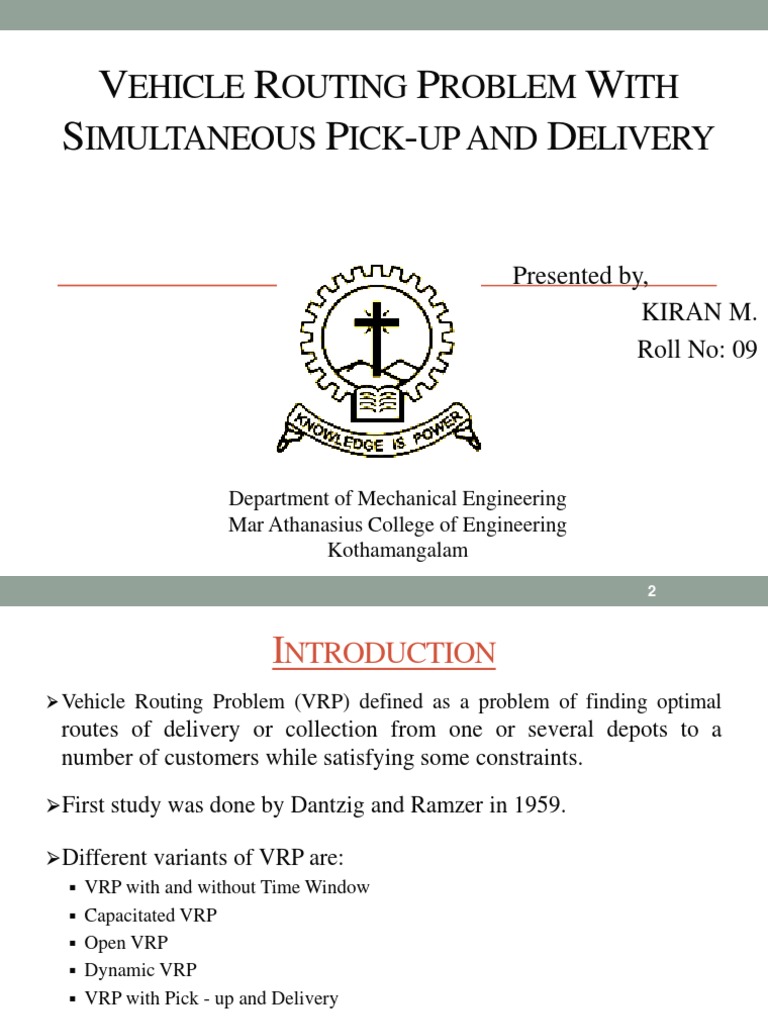 Review on Vehicle Routing Problem | Systems Science | Algorithms And ...