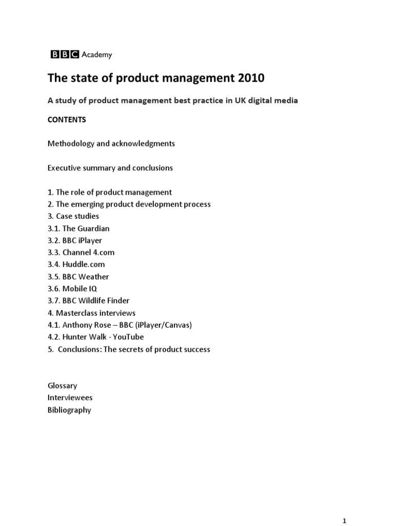 Product Management Report | PDF | Scrum (Software Development) | Agile ...