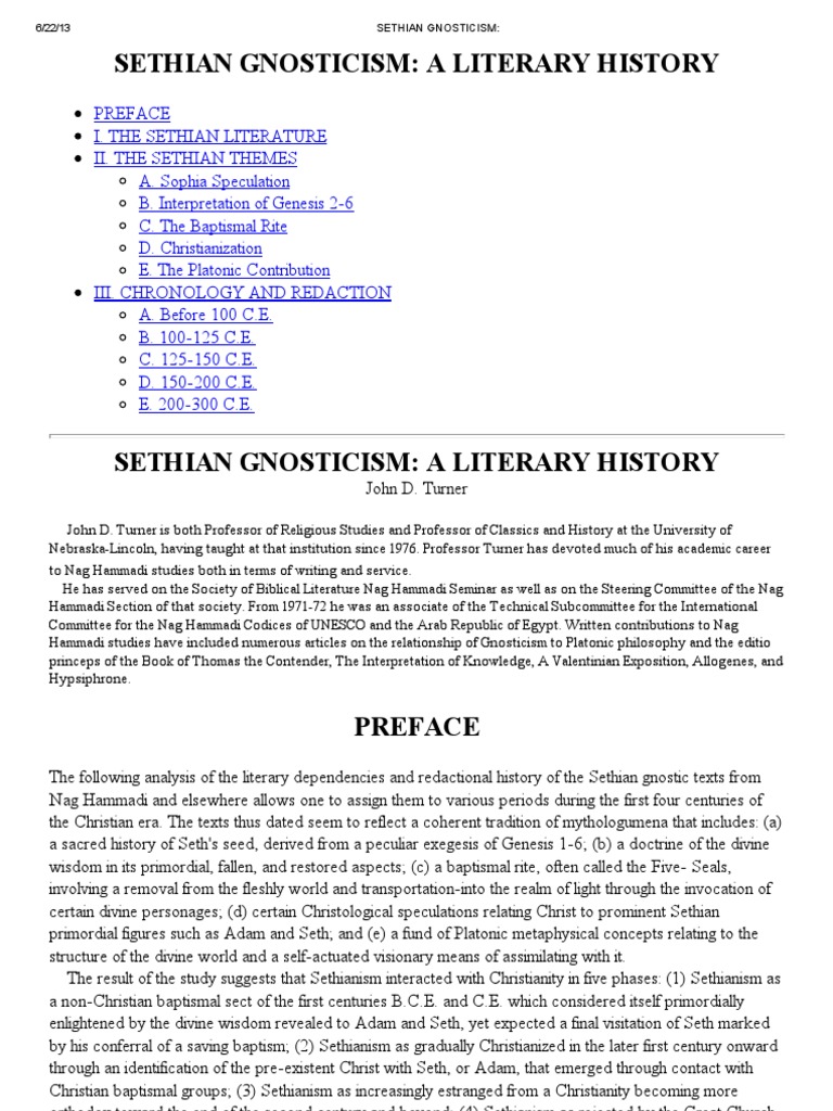 Sethian Gnosticism | PDF | Gnosticism | Sophia (Wisdom)