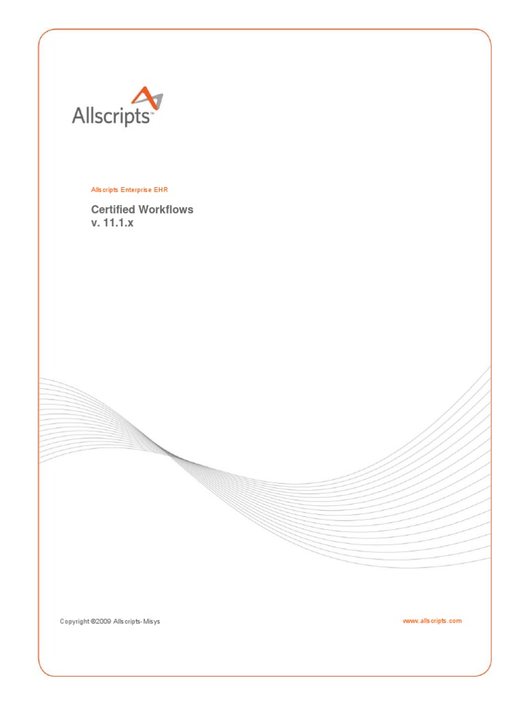 Allscripts Certified Workflows | PDF | Electronic Health Record ...