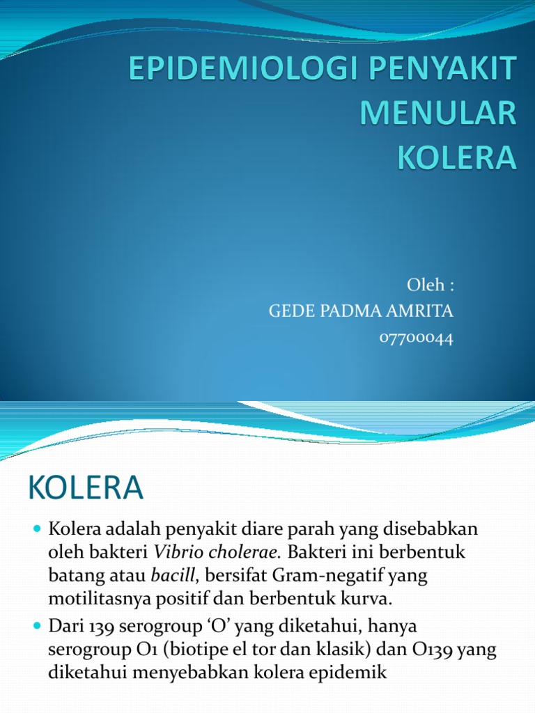 KOLERA | PDF | Kesehatan Holistik