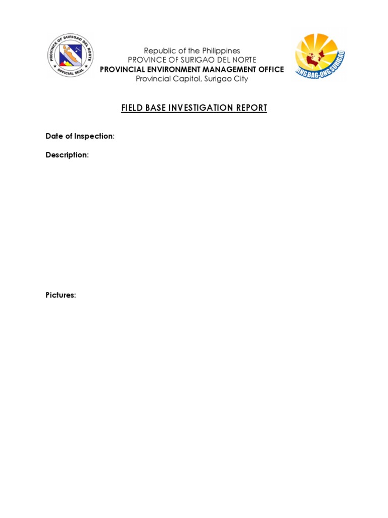 Field Base Investigation Report | PDF