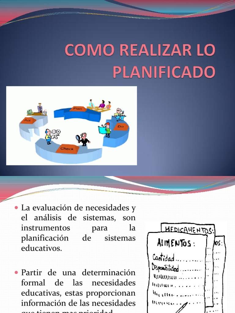 Como Realizar Lo Planificado | Descargar gratis PDF | Planificación ...
