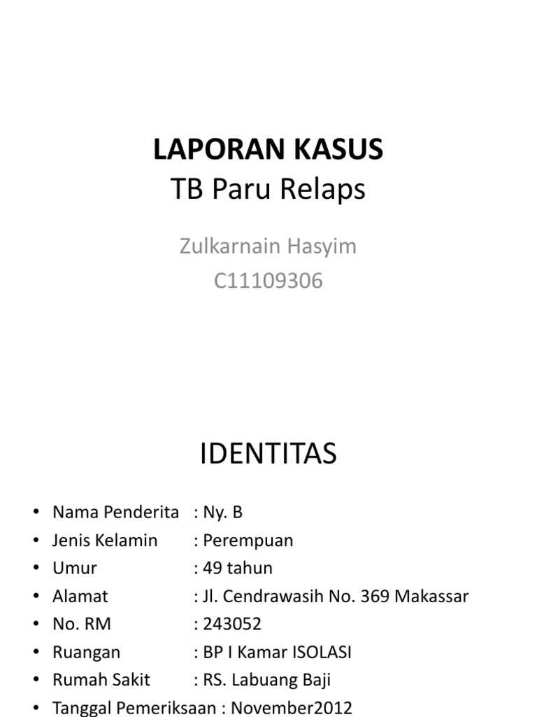 Laporan Kasus TB Paru Relaps | PDF