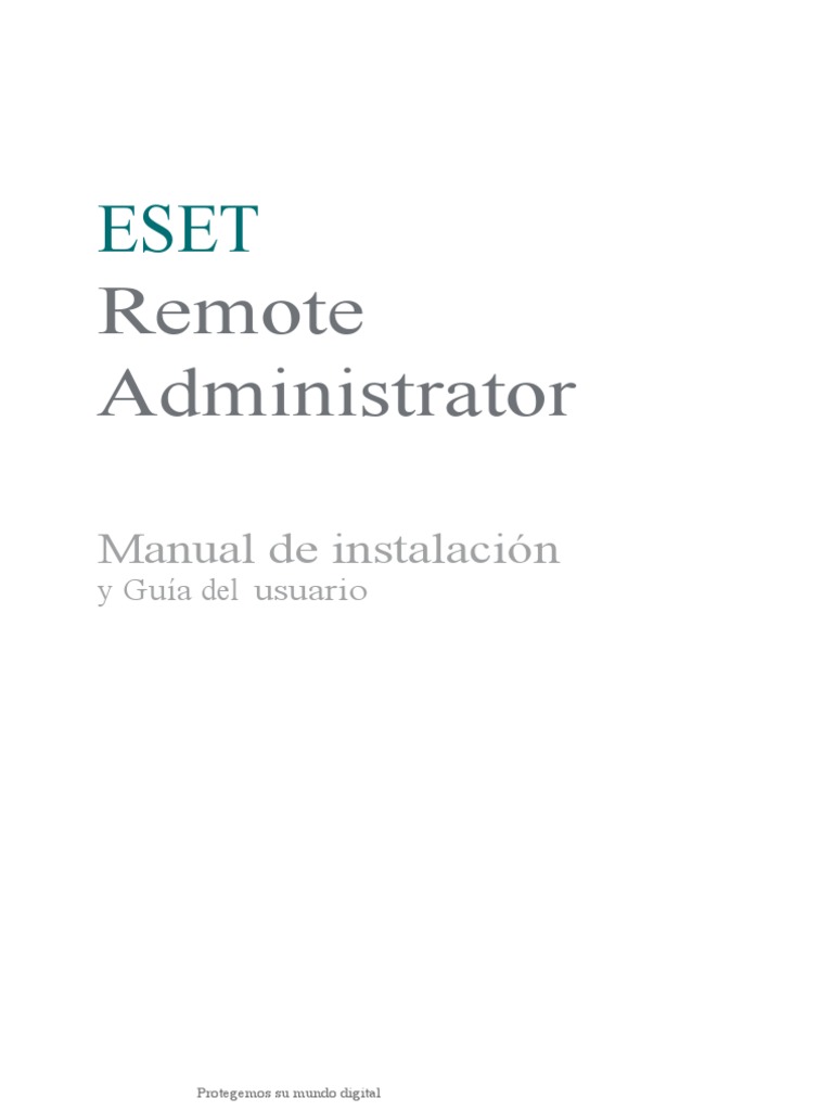 Eset Era30 Manual Esn | PDF | Point and Click | Servidor (Computación)