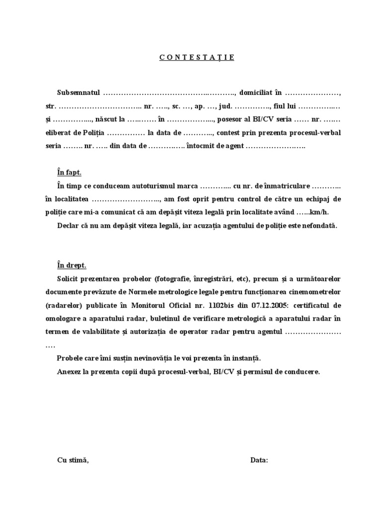 Contestatie Proces Verbal Circulatie Untitled