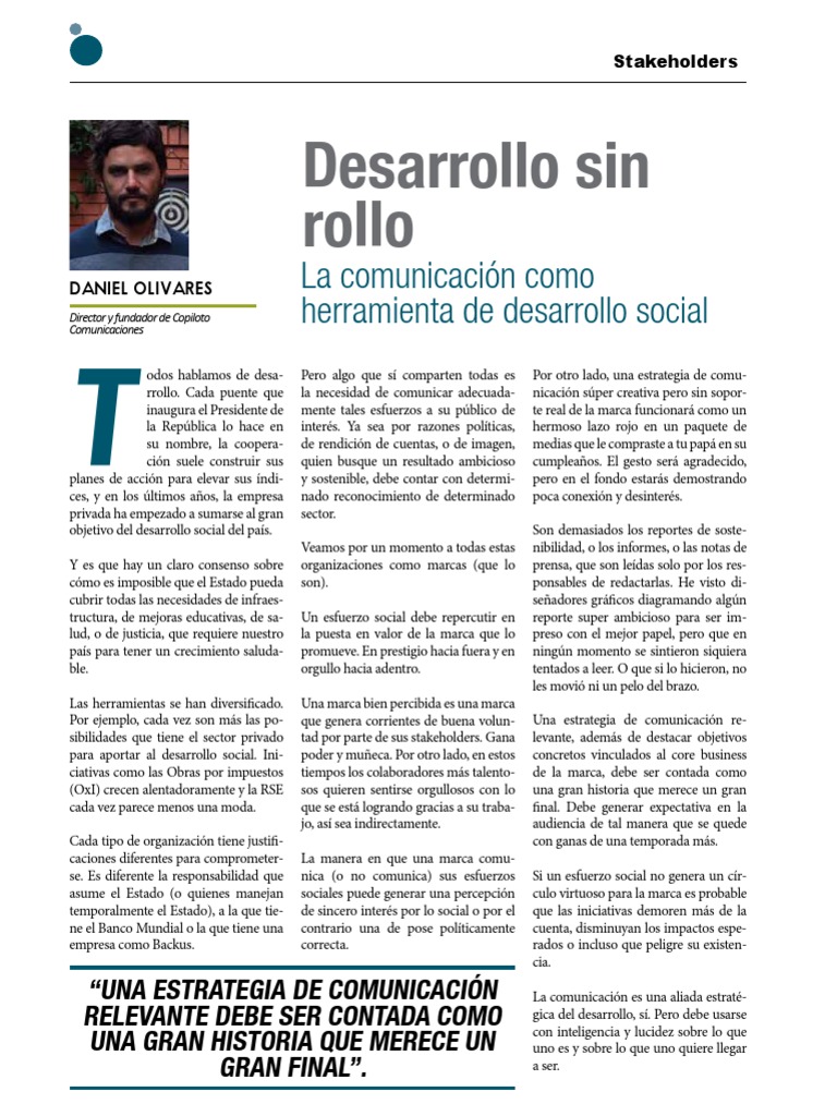 Desarrollo Sin Rollo - Daniel Olivares | PDF