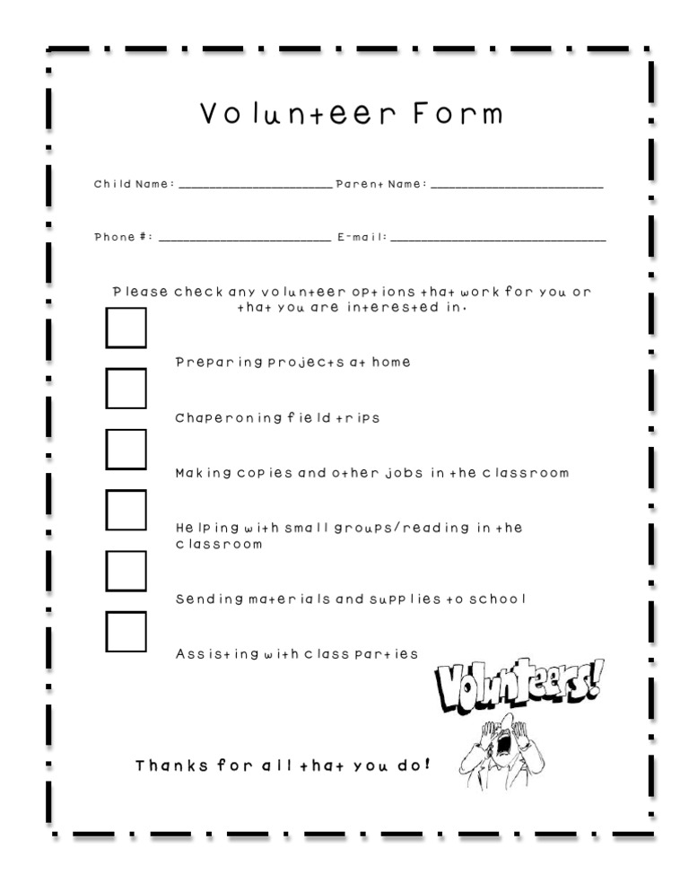 Volunteer Form | PDF