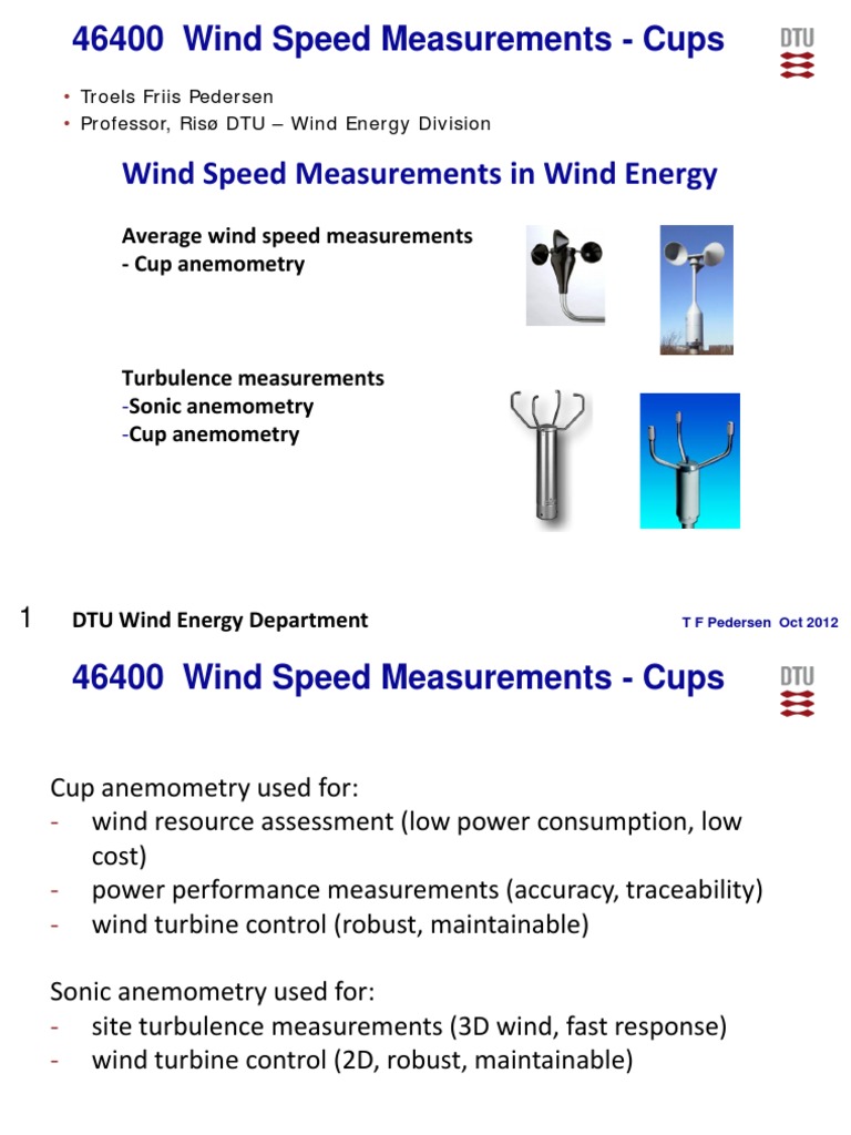 DTU Wind Speed Course Cups | PDF | Torque | Wound