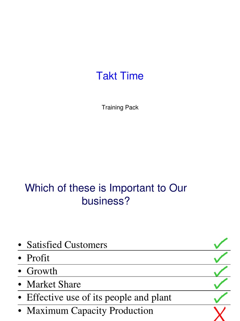 Takt Time | PDF | Operations Management | Lean Manufacturing