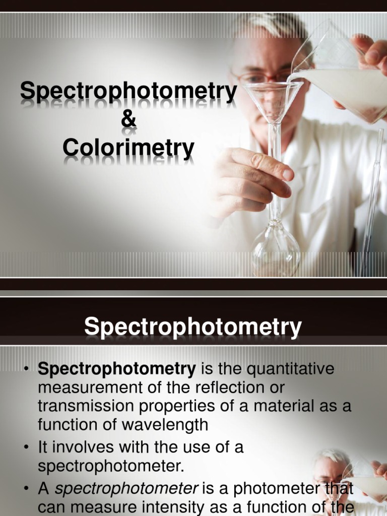 Differences Between Spectrophotometry and Colorimetry | PDF ...
