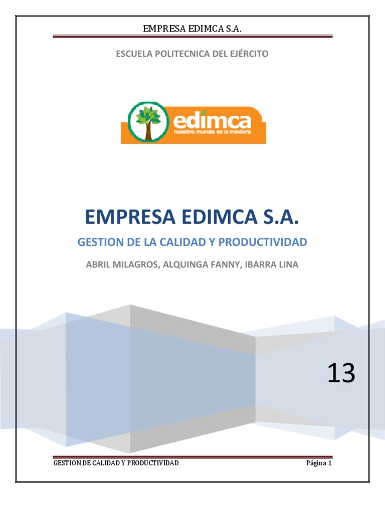 Catálogo de Productos Edimca S.A. | PDF | Los bosques | Calidad (comercial)